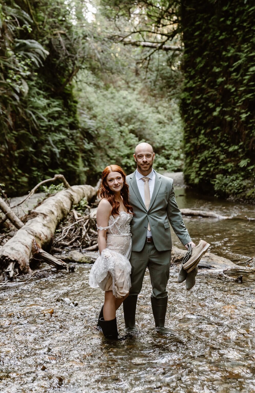 Elopement in Fern Canyon in Prairie Creek Redwoods State Park | Curtis and Katie | Mindful Media ...